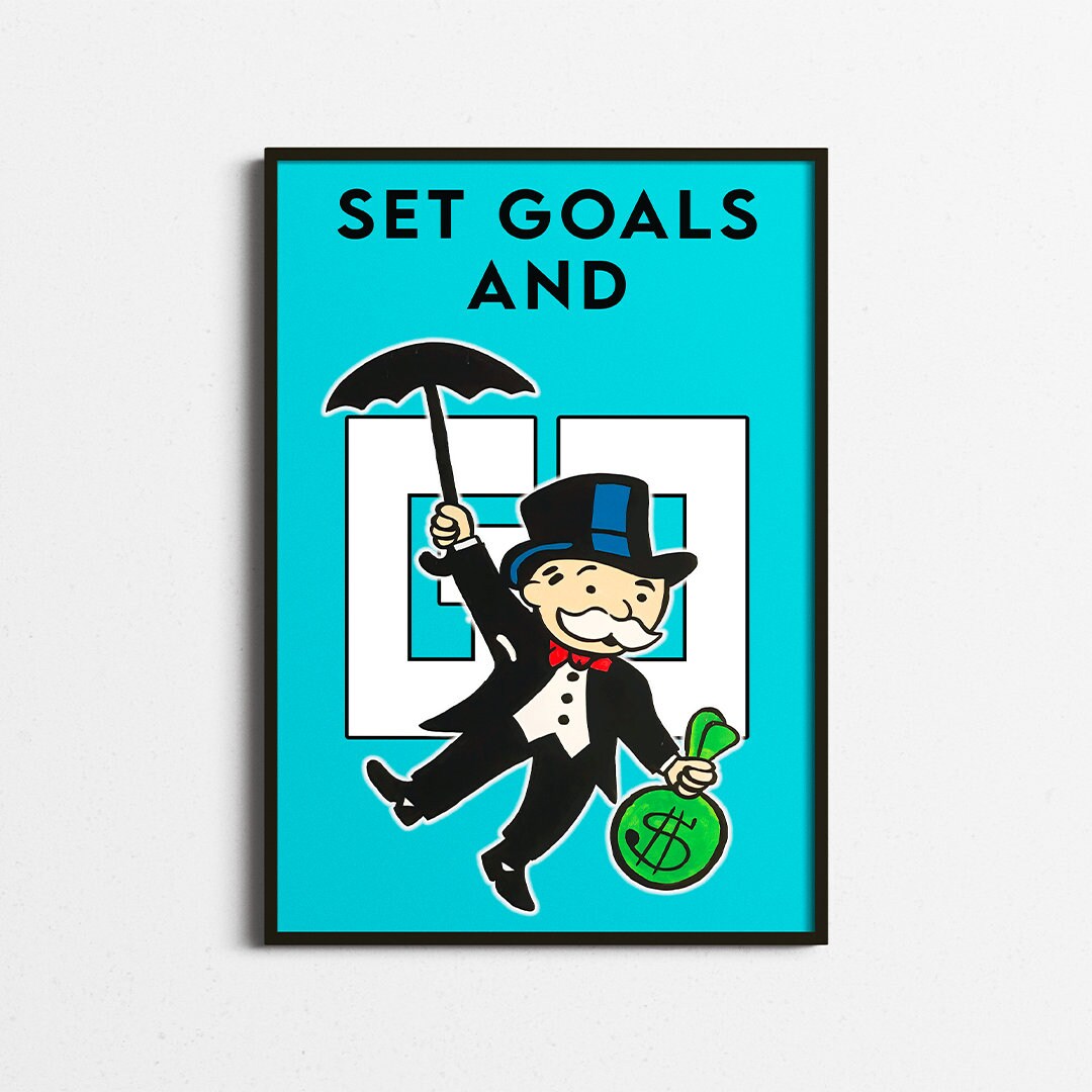 Monopoly Art,monopoly Man Art ,monopoly Wall Decor,monopoly Art Canvas ...