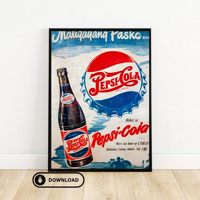 Pepsi Cola Poster, Pepsi Cola Poster, Printable Poster, Printable Art ...