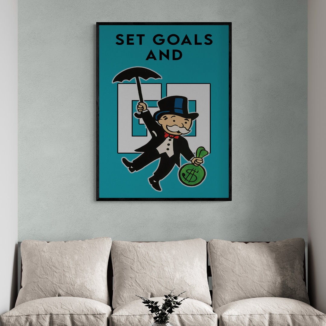 Monopoly Art,monopoly Man Art ,monopoly Wall Decor,monopoly Art Canvas ...