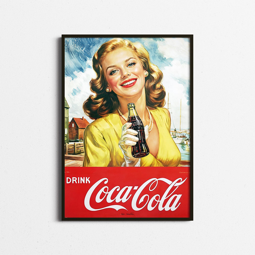 Poster Coca Cola Vintage, Coca Cola Poster,coke Vintage Poster, Coca ...