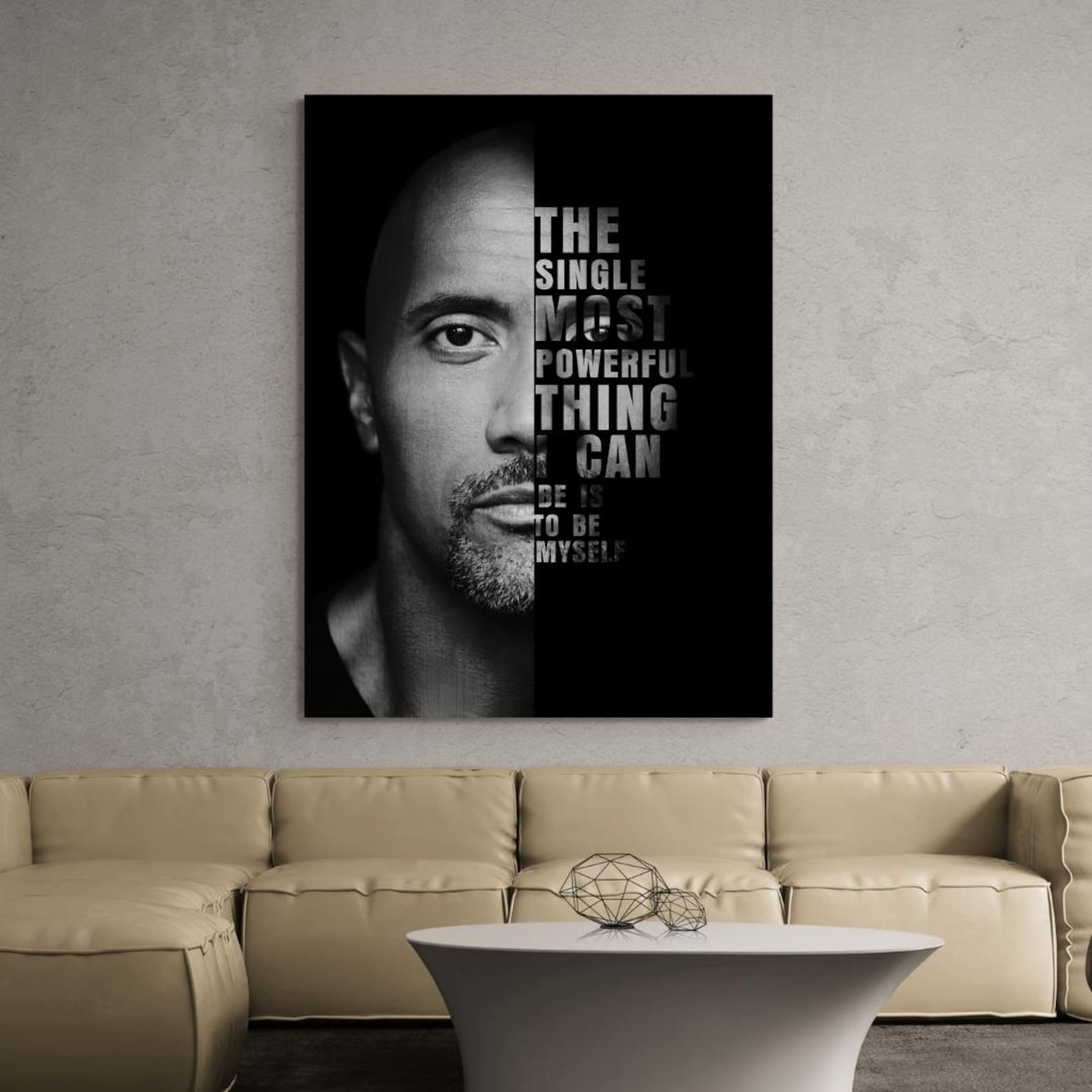 Dwayne Johnson Poster, the Rock Wall Art, Motivational Print ...