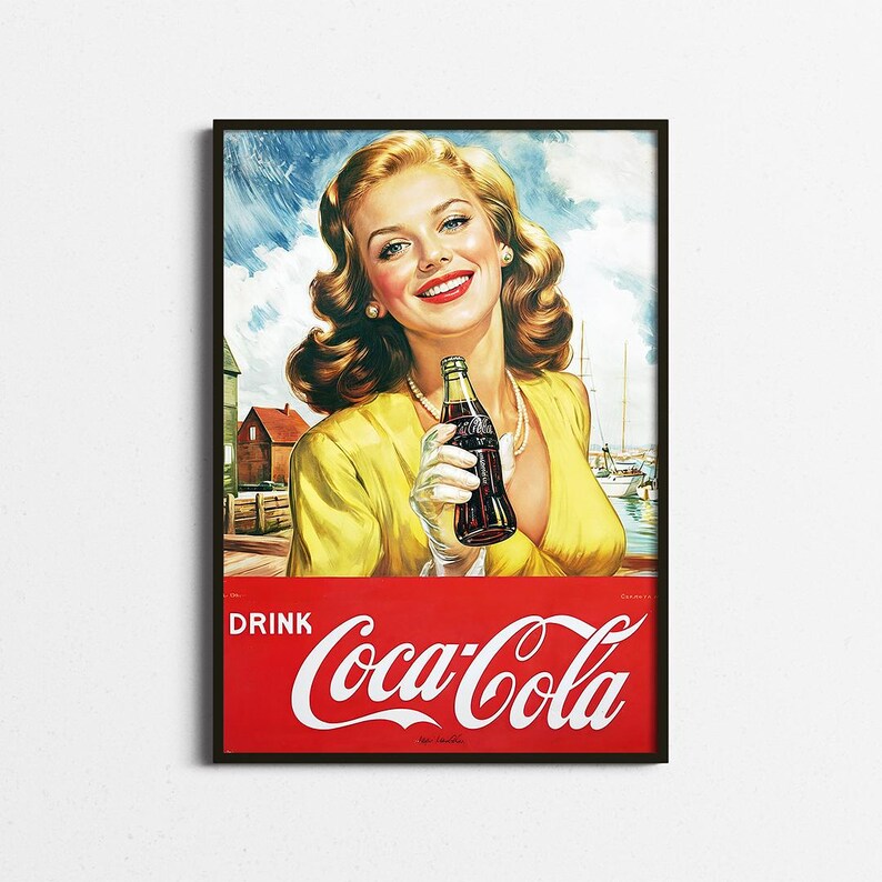 Drink Coca Cola Vintage, Coca Cola Poster, Printable Poster, Printable ...
