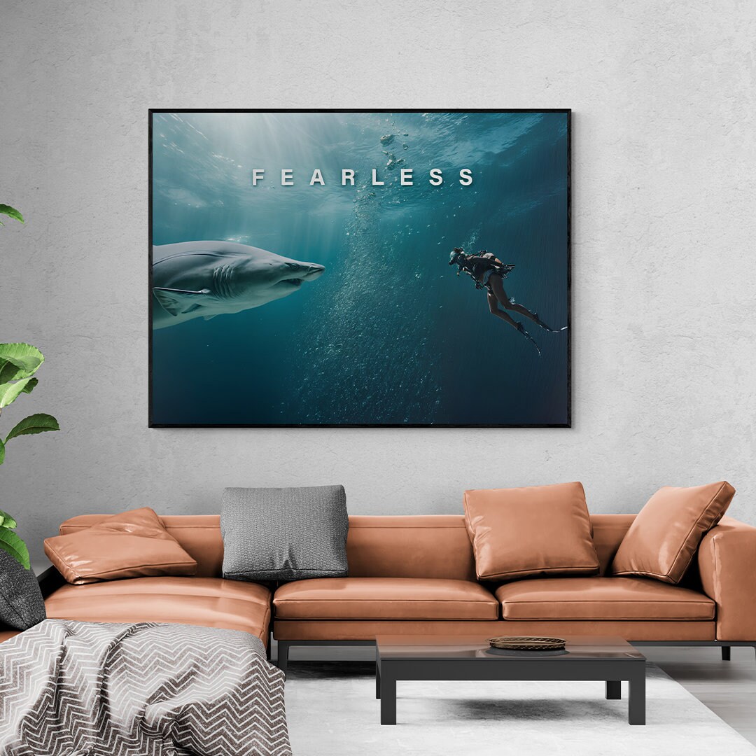 Fearless Art, Motivational Poster , Inspirational Wall Art ...