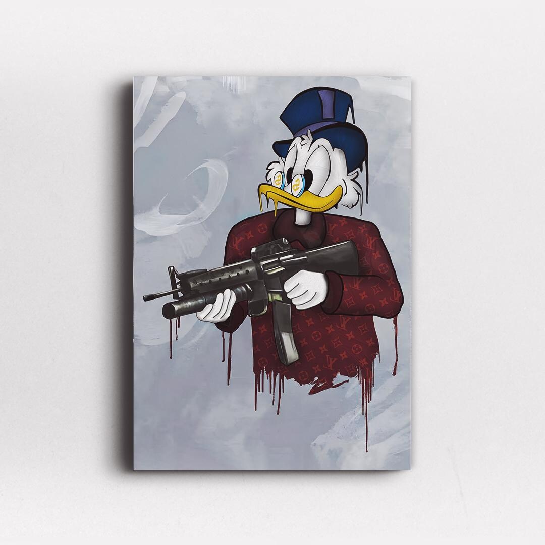 Scrooge Mcduck Wall Art, Monopoly Art, Alec Monopoly Art,hypebeast Wall ...