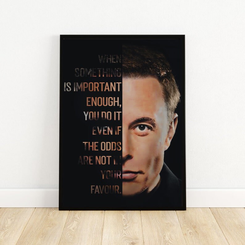 Elon Musk Printable, Elon Musk Wall Art, Elon Musk Poster, Motivational ...