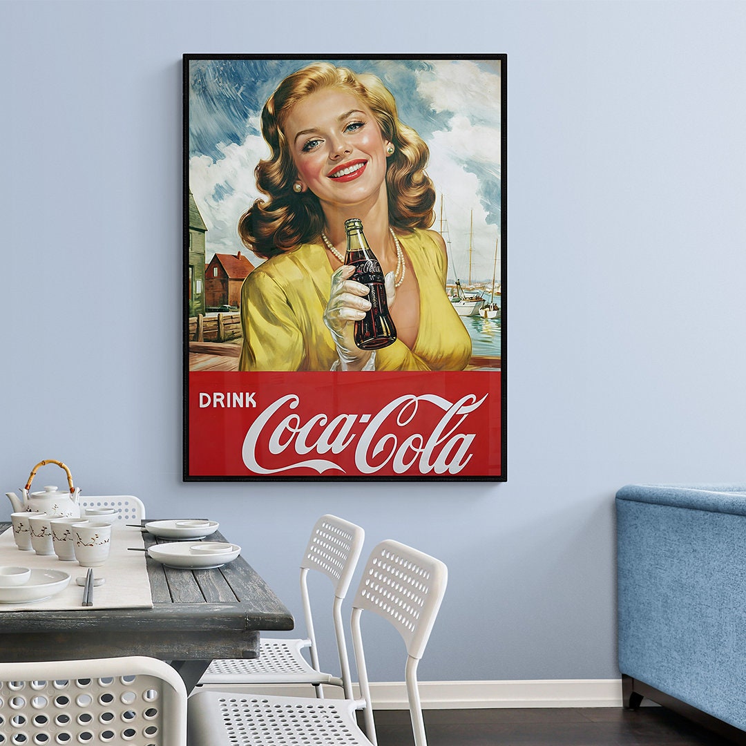 Poster Coca Cola Vintage, Coca Cola Poster,coke Vintage Poster, Coca ...