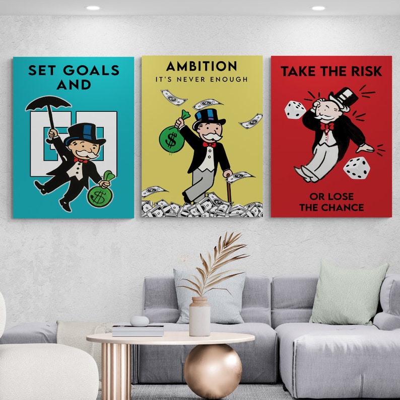 Monopoly Art Digital,monopoly Man Art,monopoly Wall Decor,monopoly Art ...