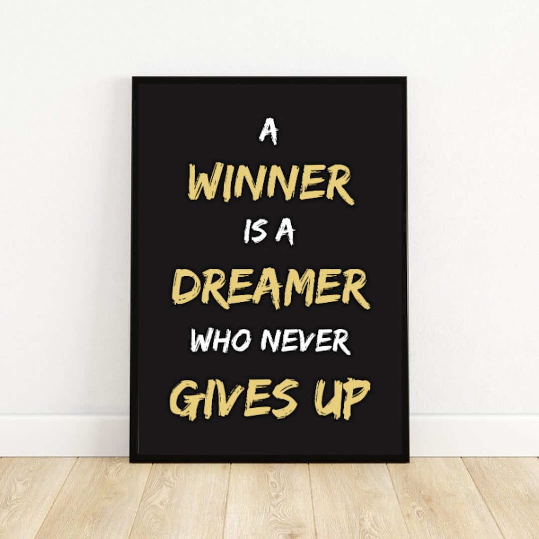 Winner Definition,inspiring Quote Posters,entrepreneur Wall Art ...