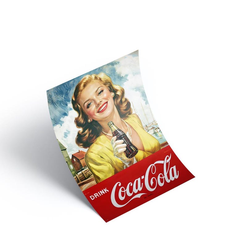 Drink Coca Cola Vintage, Coca Cola Poster, Printable Poster, Printable ...