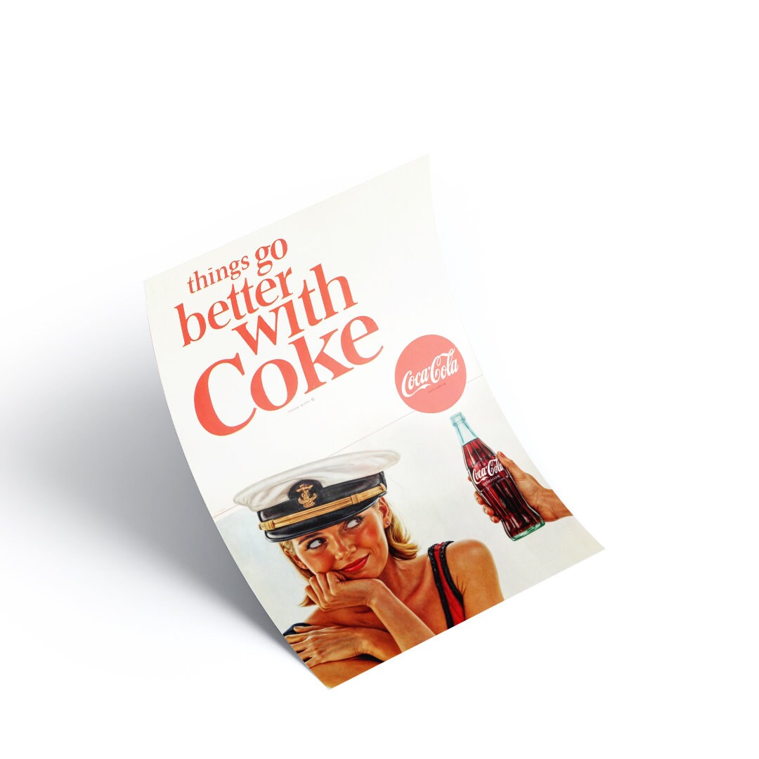 Retro Coke Poster,coke Vintage Poster,coca Cola Poster,coca Cola ...
