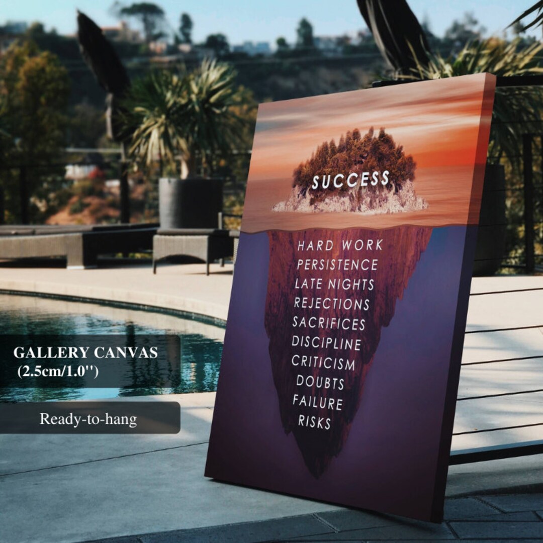 Success Island, Motivational Poster , Inspirational Wall Art ...
