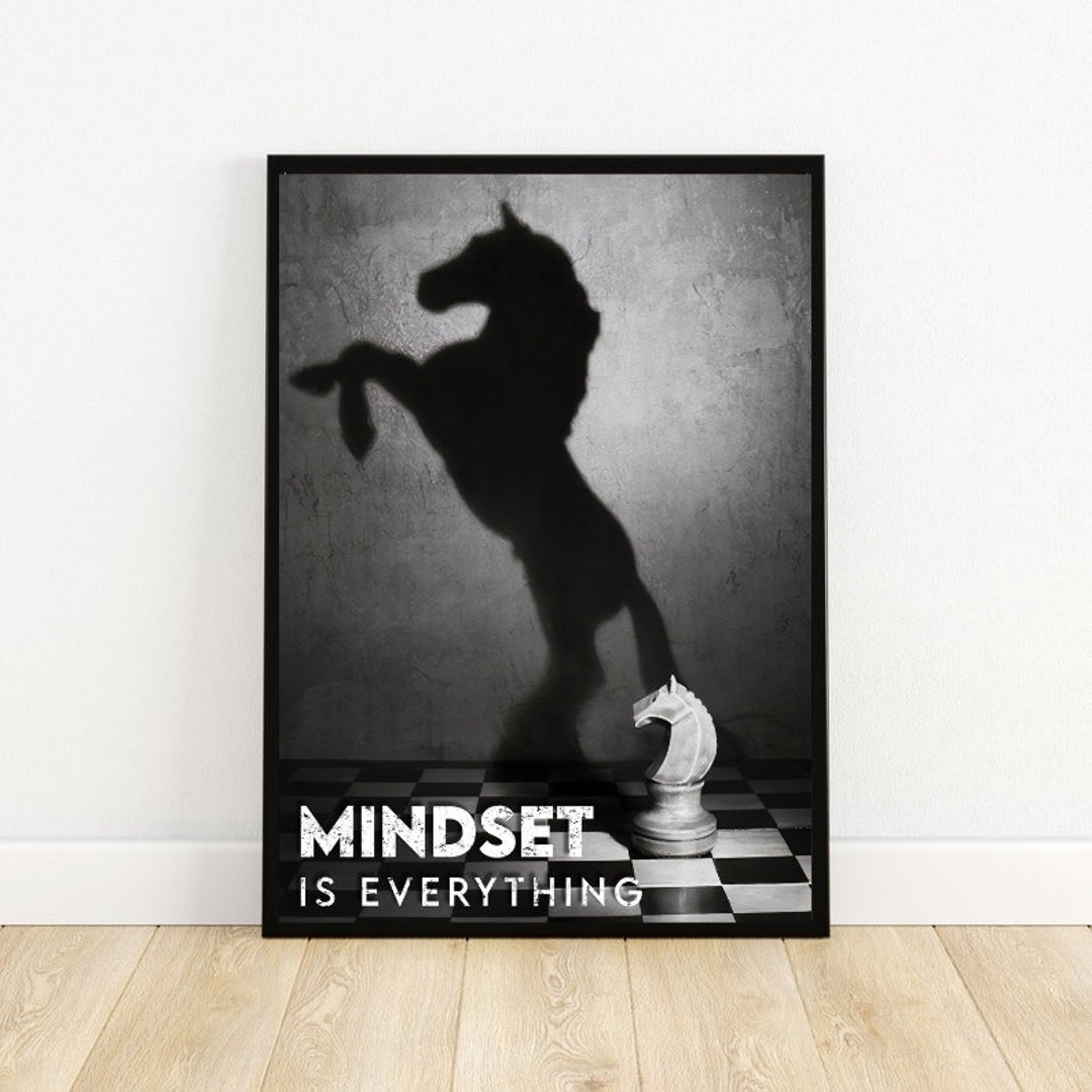 Mindset Chess Art,inspiring Quote Posters,entrepreneur Wall Art ...