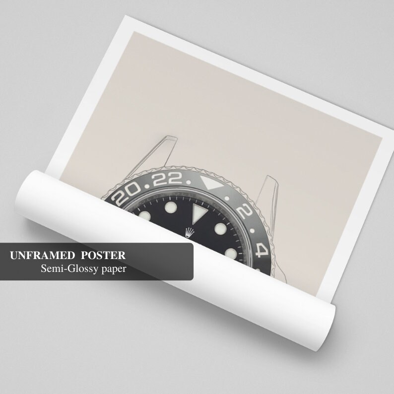 Rolex Art, Rolex Poster, Rolex Watch Poster, Rolex GMT Master Art ...