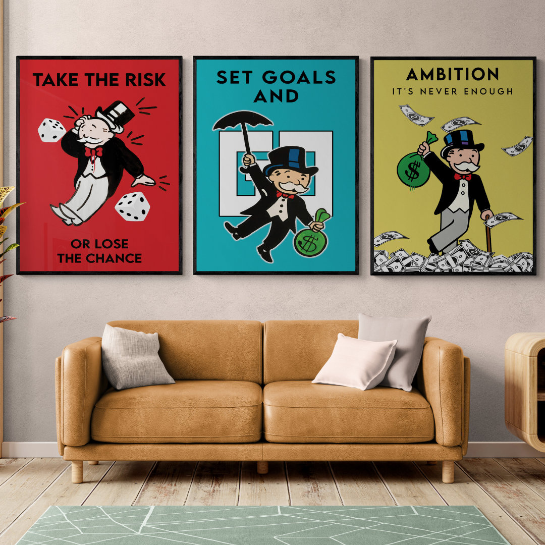 Monopoly Art Digital,monopoly Man Art,monopoly Wall Decor,monopoly Art ...