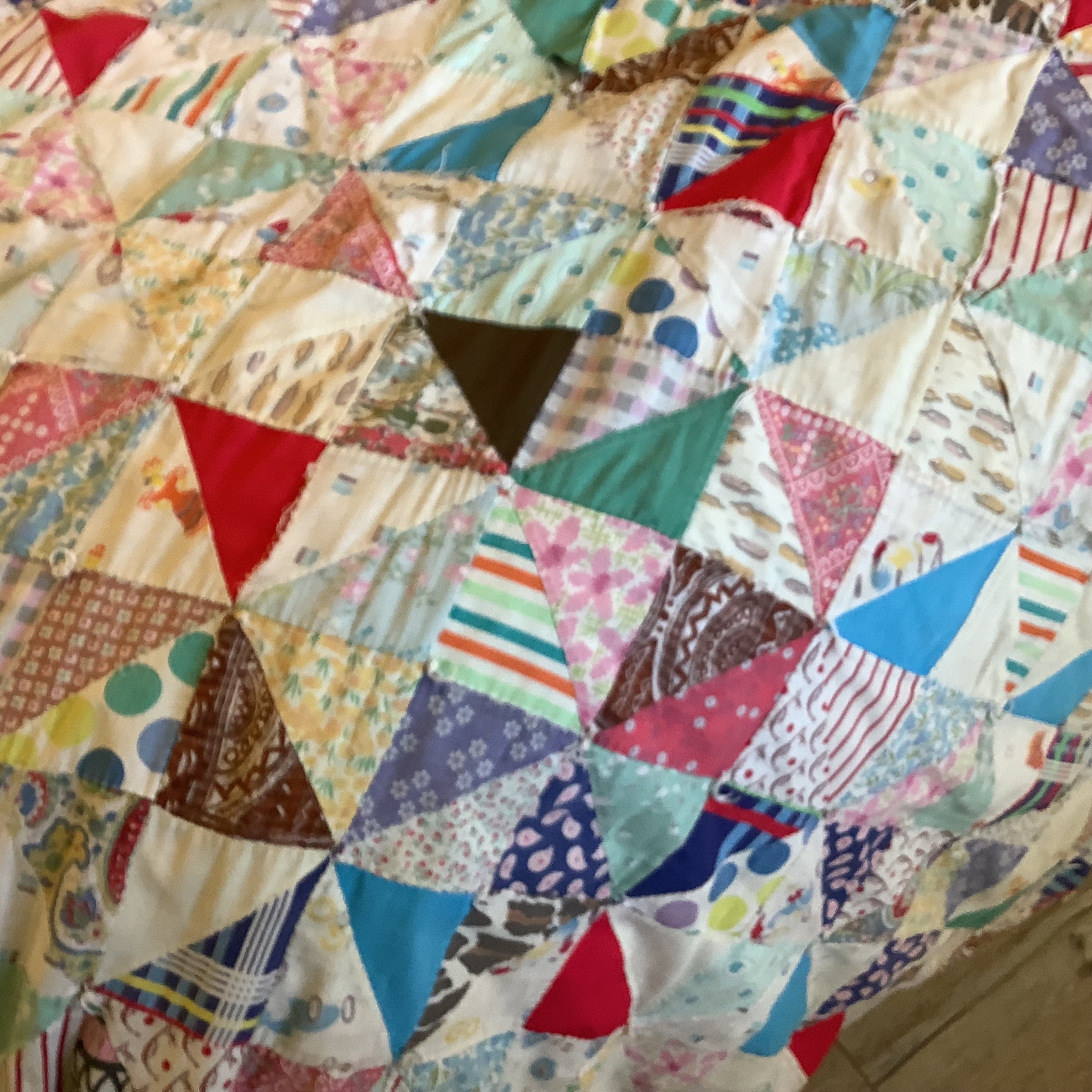 Antique Triangle Patchwork Quilt, Bedding, Handmade Quilts - Etsy