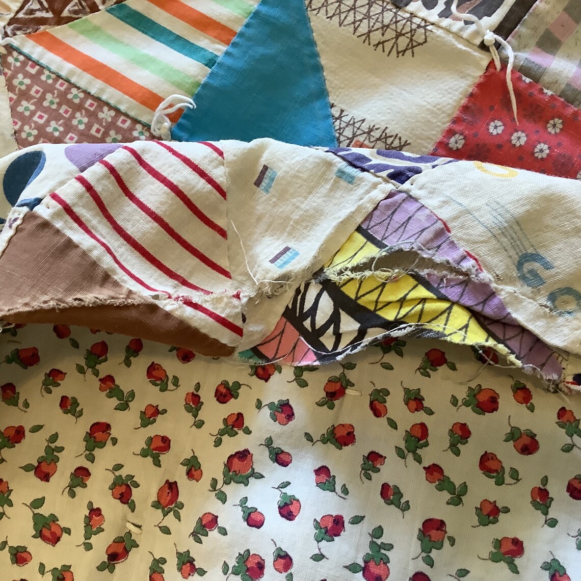 Antique Triangle Patchwork Quilt, Bedding, Handmade Quilts - Etsy