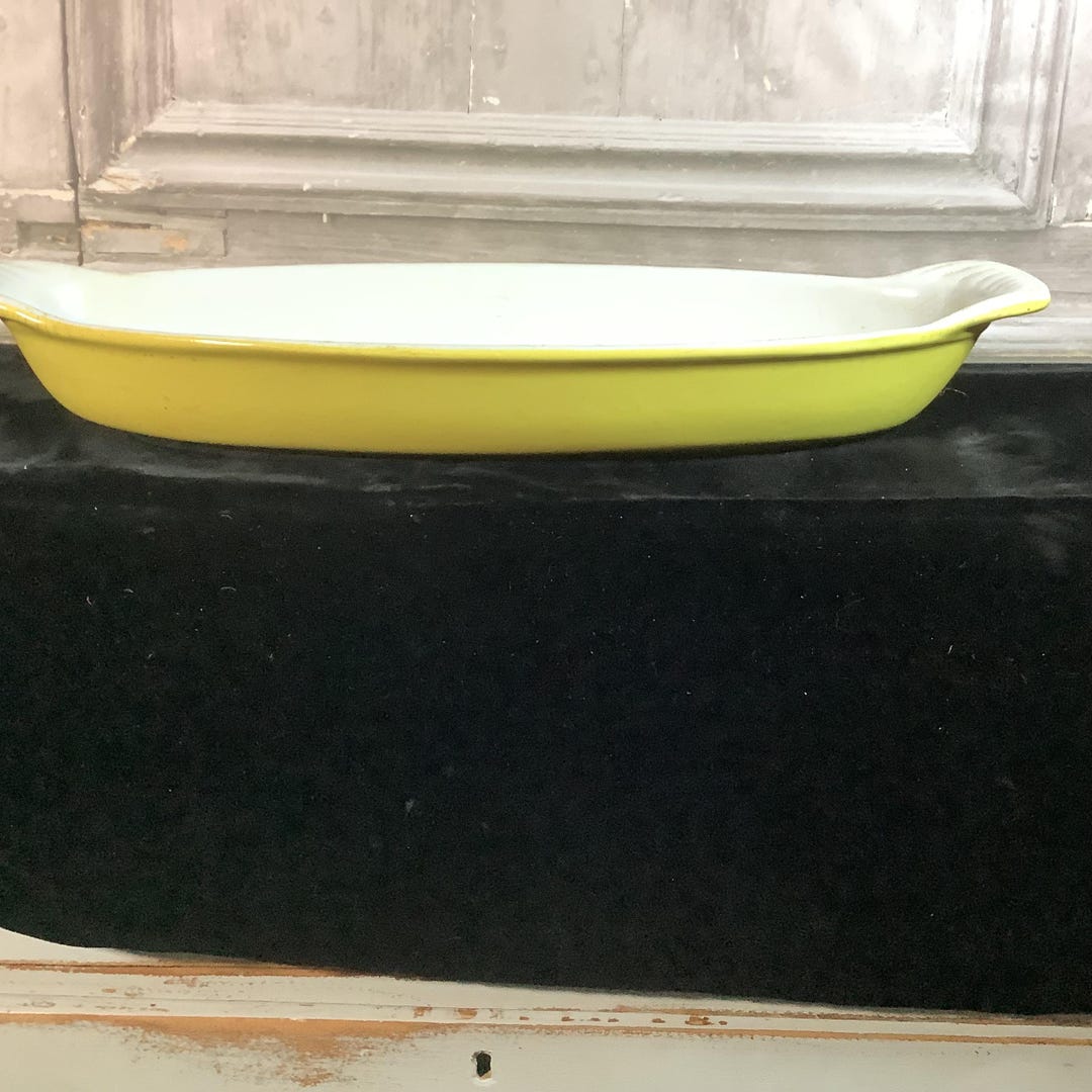 Vintage Descoware Cast Iron Enamel Baking Dish, Casserole Dish ...