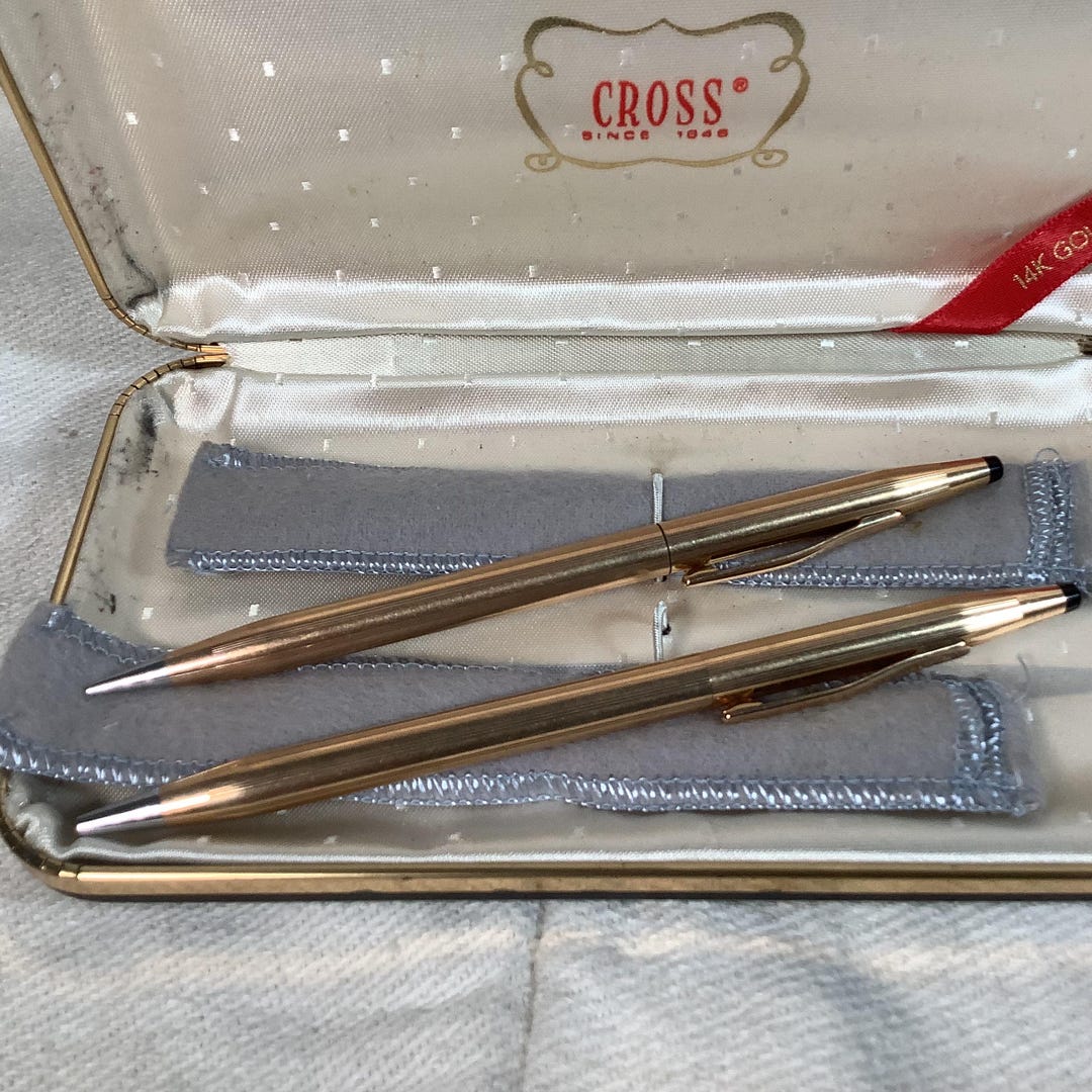 Vintage 14K Cross Ink Pens, Writing Pen, Collector Pens - Etsy