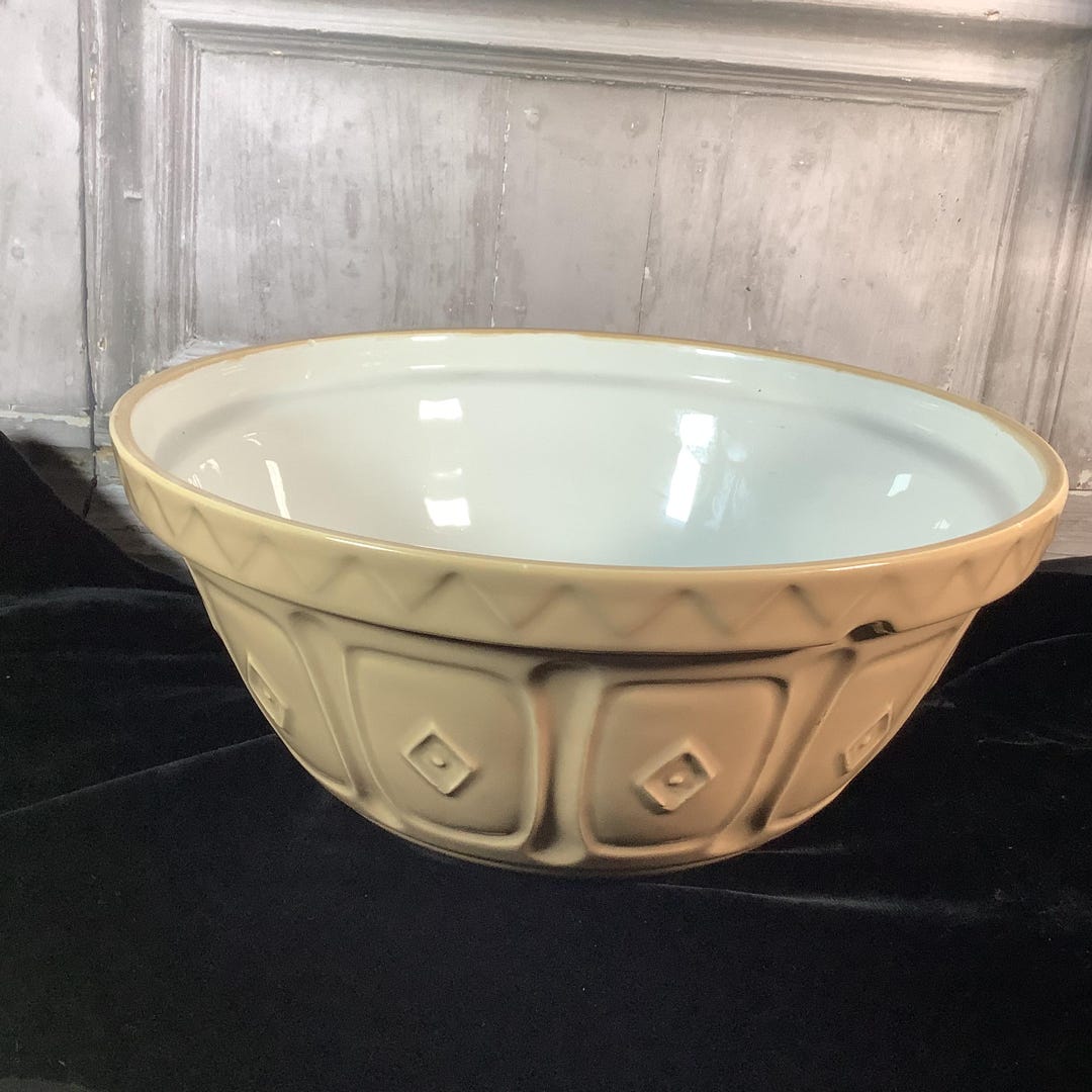 Vintage Large Ceramic Mixing Bowl, Bakeware, Dough Bowl, Bowls - Etsy