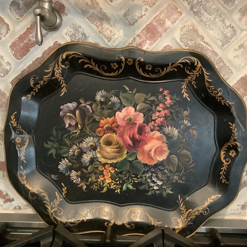 Tole Painted Tray - Etsy