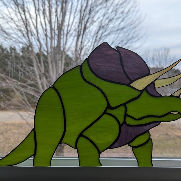 Stained Glass Dinosaur - Etsy