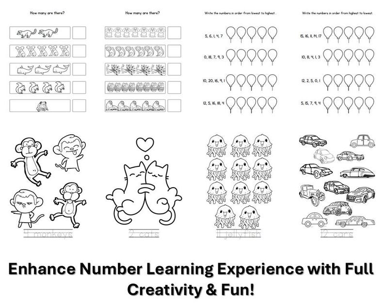 Numbers Coloring & Tracing Book for Preschool – Count, Trace, Color by ...