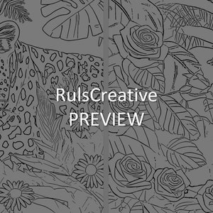 Coloring Pages Panthera Genus Digital Book Tiger Lion Cute PDF Download ...