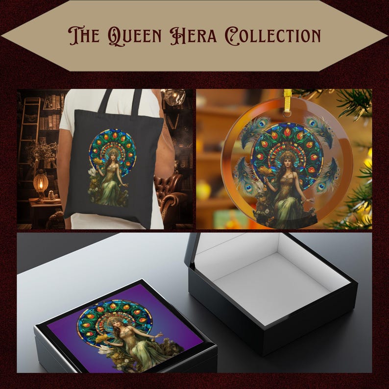 Jewelry Box, Greek Goddess Hera Jewelry and Altar Box, Trinket Holder ...