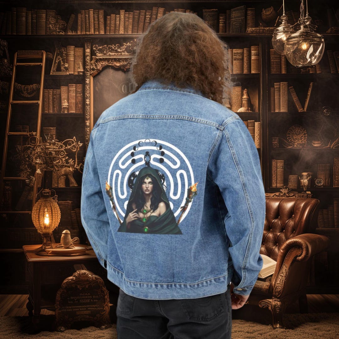 Hekate Inspired Denim Jacket for Men - Embrace the Divine - Etsy