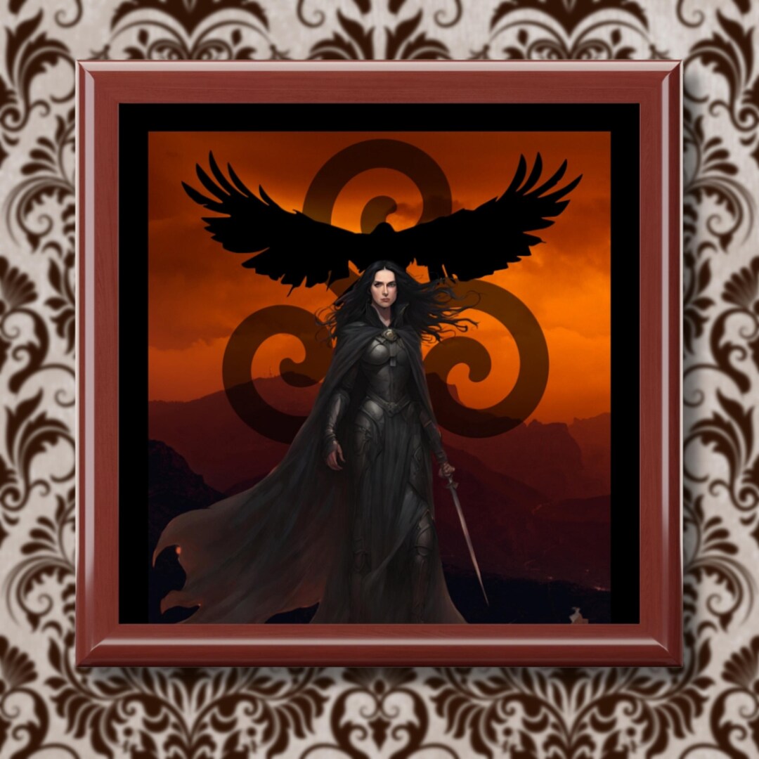 Divine Protection: the Morrigan Jewelry Box - Celtic Goddess Altar ...