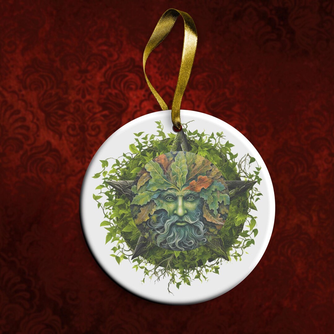 Unique Green Man Ceramic Talisman for Protection and Prosperity - Etsy