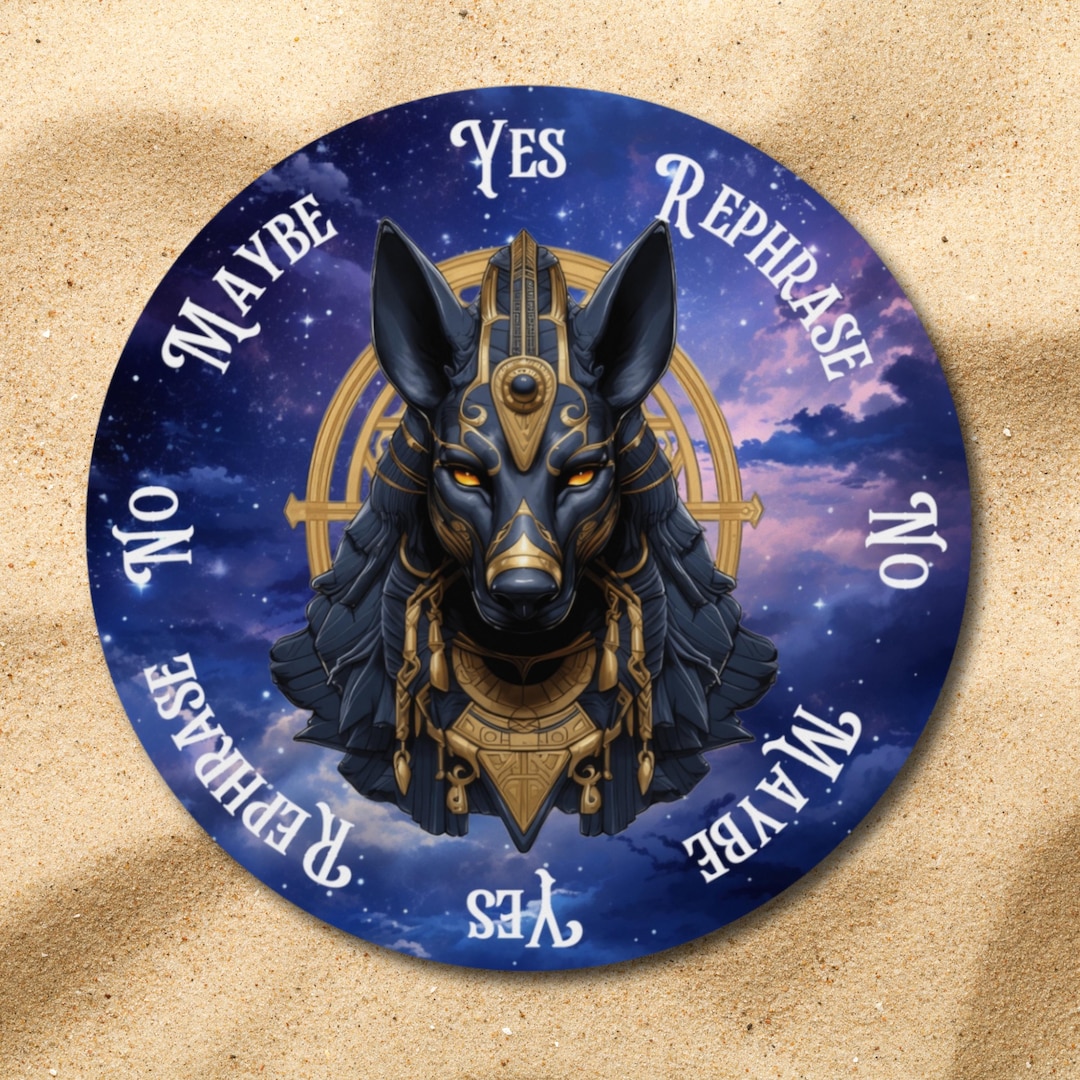 Egyptian God Anubis Pendulum Mat. Gift for Pagans, Witches, Wiccans ...