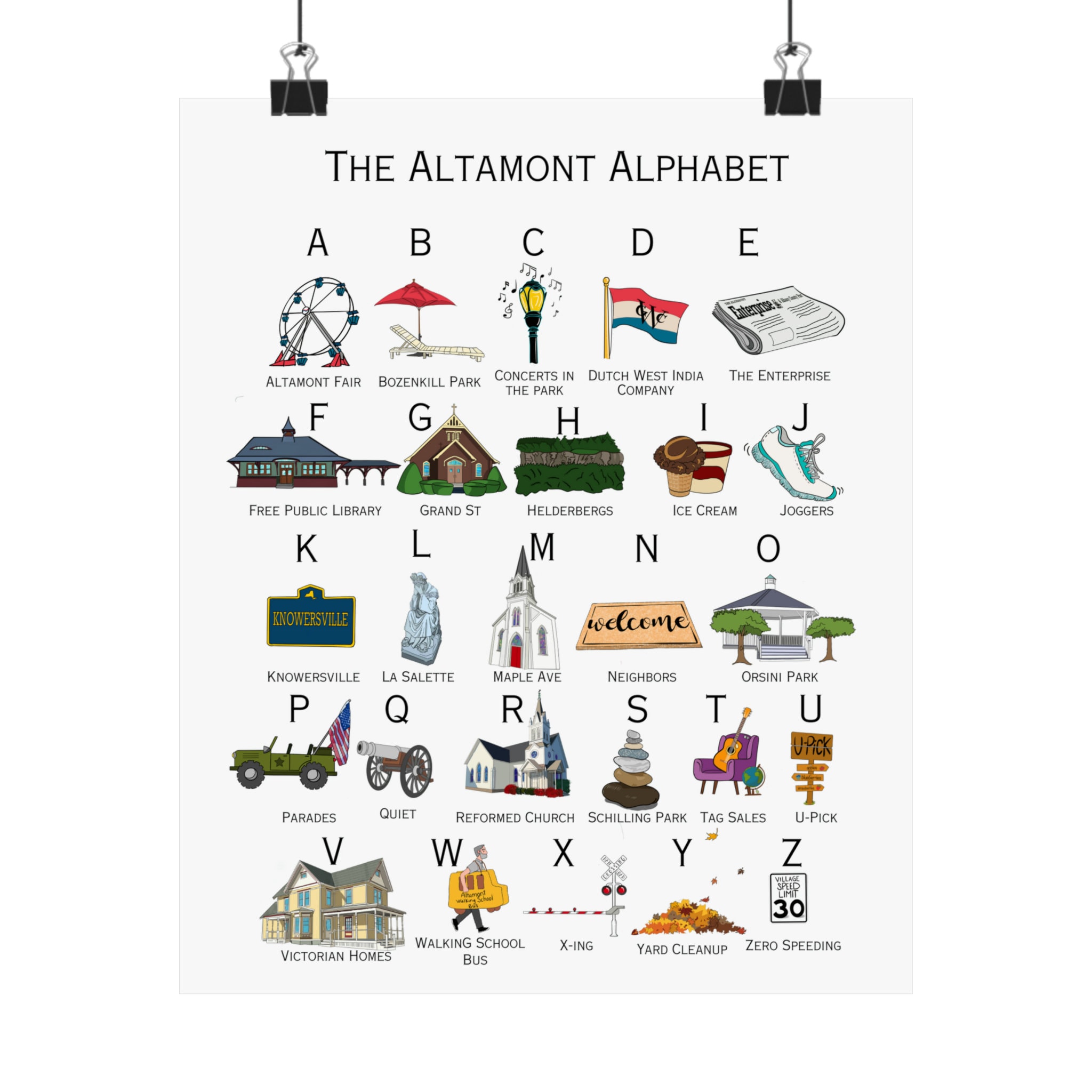 Altamont Alphabet Matte Vertical Poster - Etsy