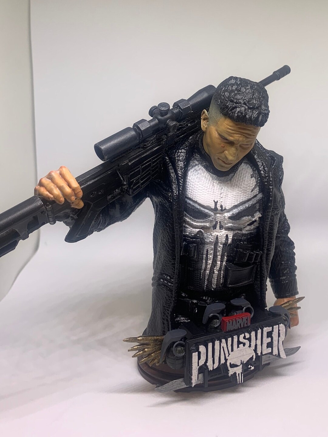 The Punisher 4k Resin 3D Printed and Painted 6'' - Etsy Canada