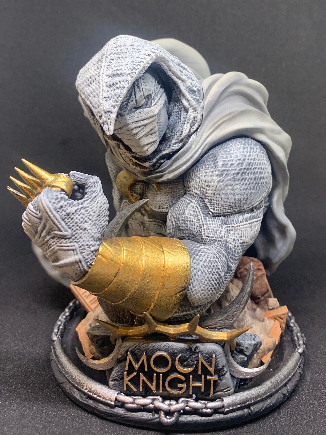 Moon Knight Figure 4k Resin 3D Printed and Painted - Etsy