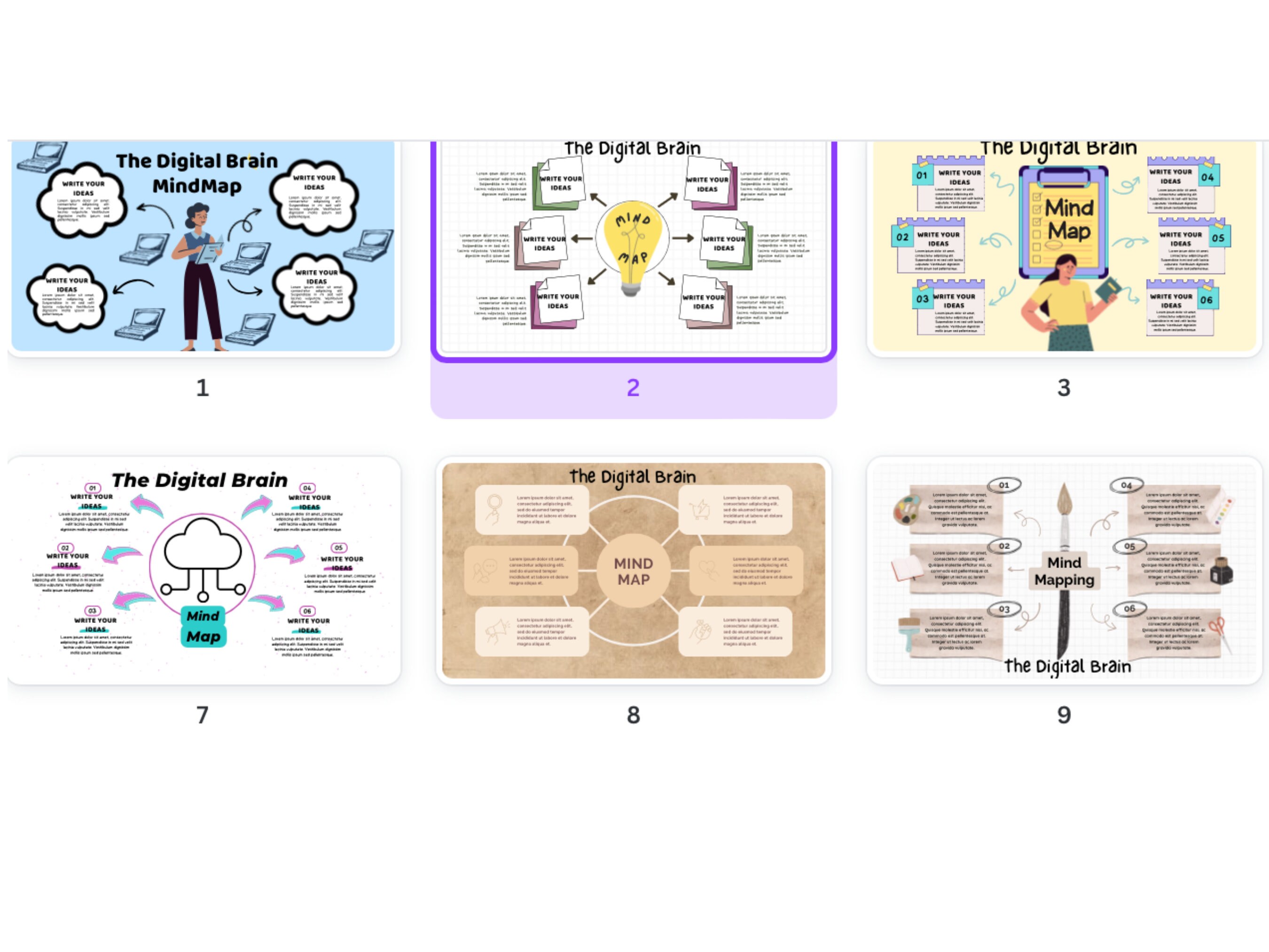 The Digital Brain Mind Maps - Etsy