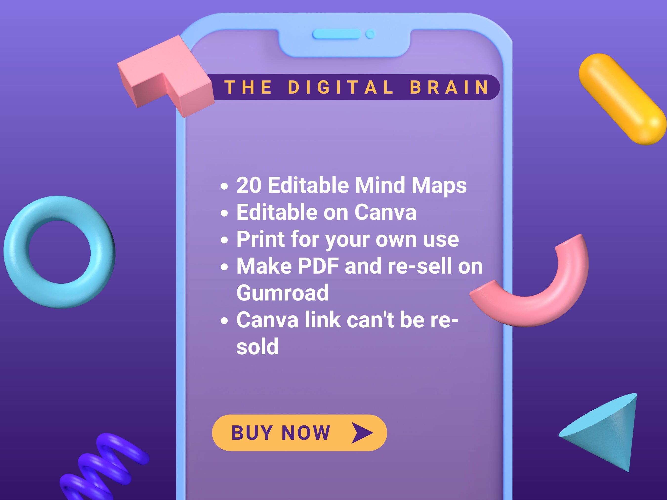 The Digital Brain Mind Maps - Etsy