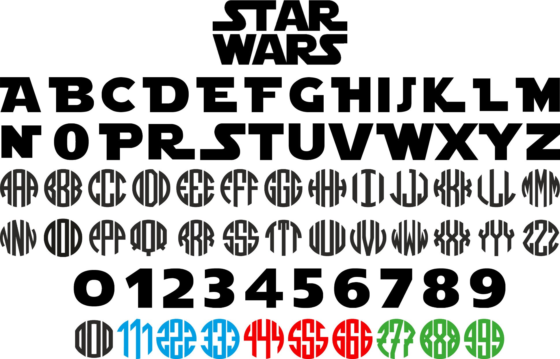 Star Wars Clipart, Starwars Svg, Star Wars Png, Star Wars Font, Star ...