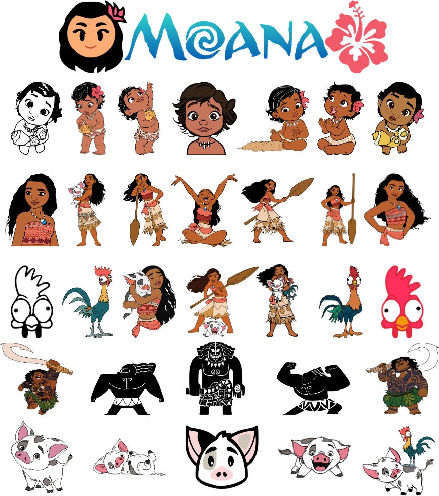 Digital Moana Design Collection Png Svg Dxf - Etsy
