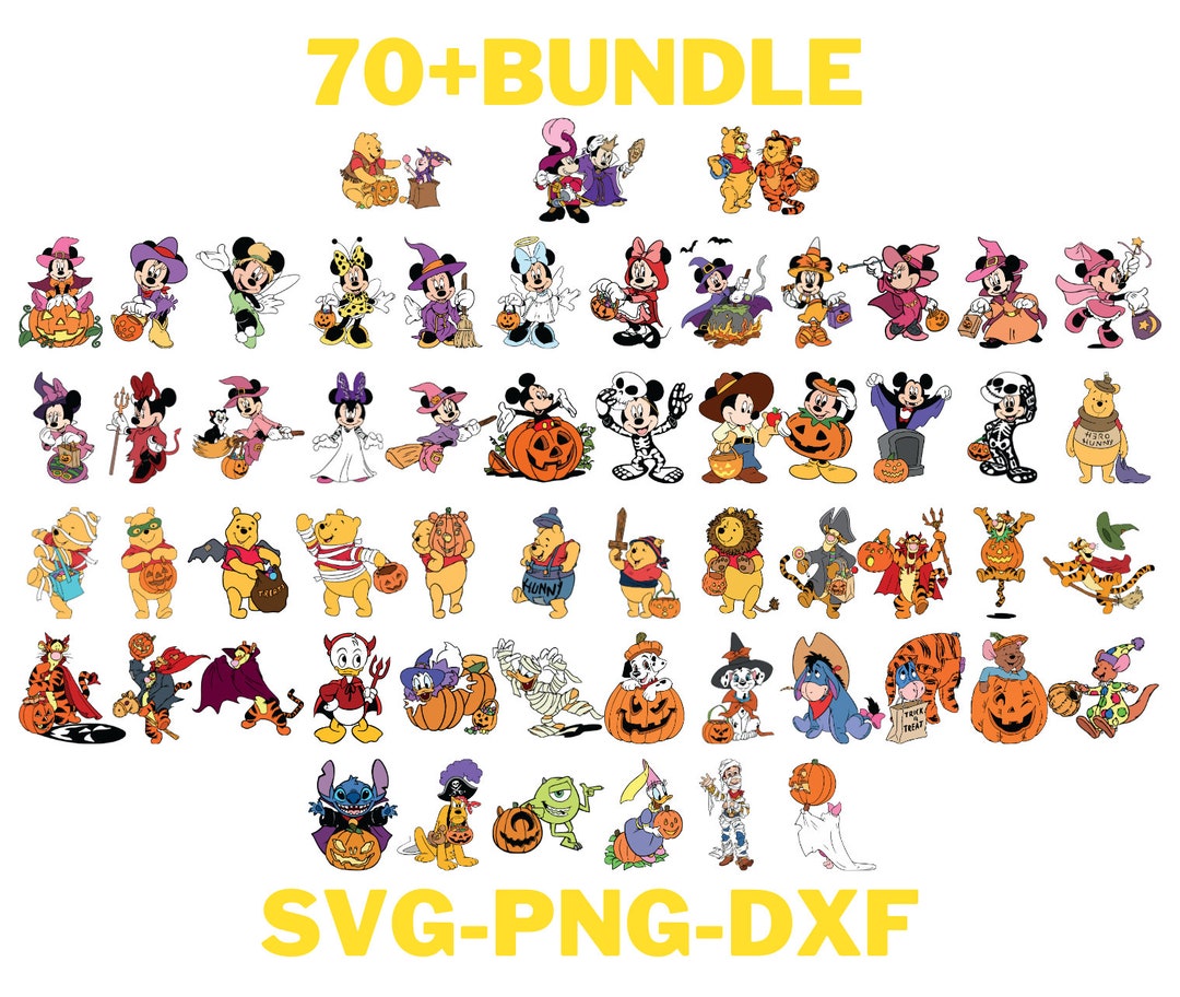 Halloween Characters Svg Bundle, Digital Design Clipart, Halloween Svg ...