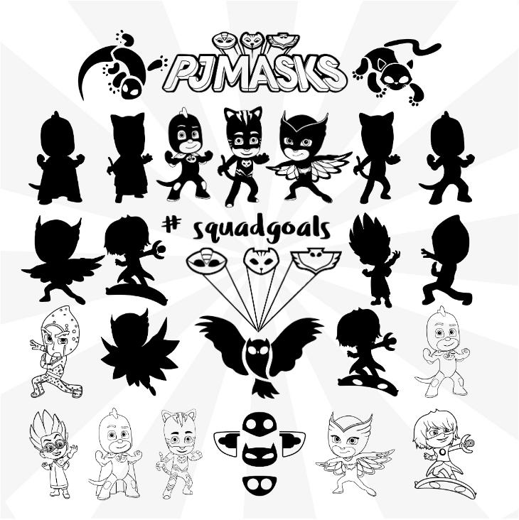 Pj Masks Svg Bundle, Pj Masks Png, Catboy Svg, Owlette Svg, Gekko Svg ...