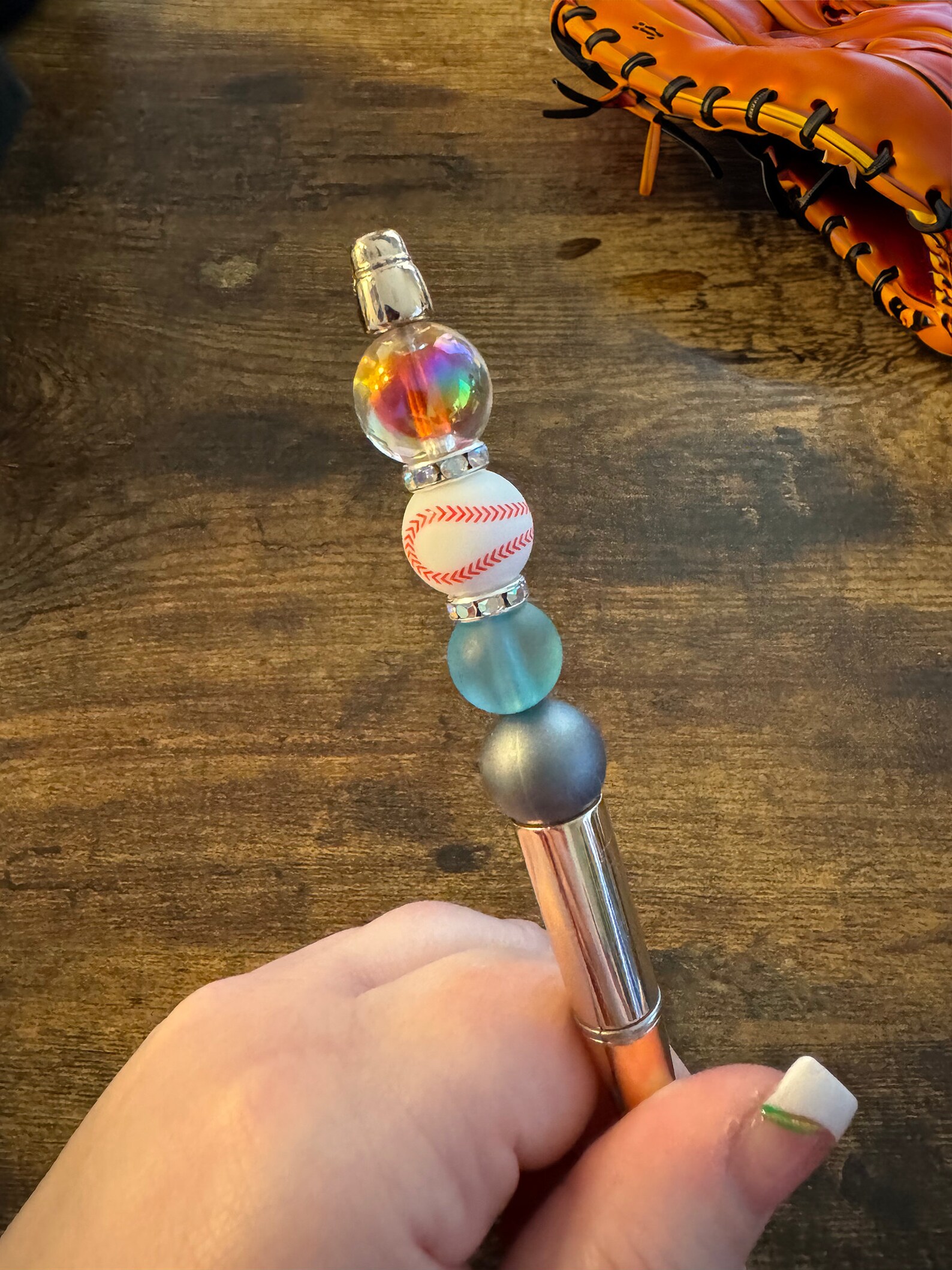 Baseball Pen (plus 15+ Beads) - Customizable Beadable Pen Kit (mystery ...