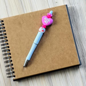 Conversation Heart Pen plus 15 Beads Valentine's Day Pen Customizable ...