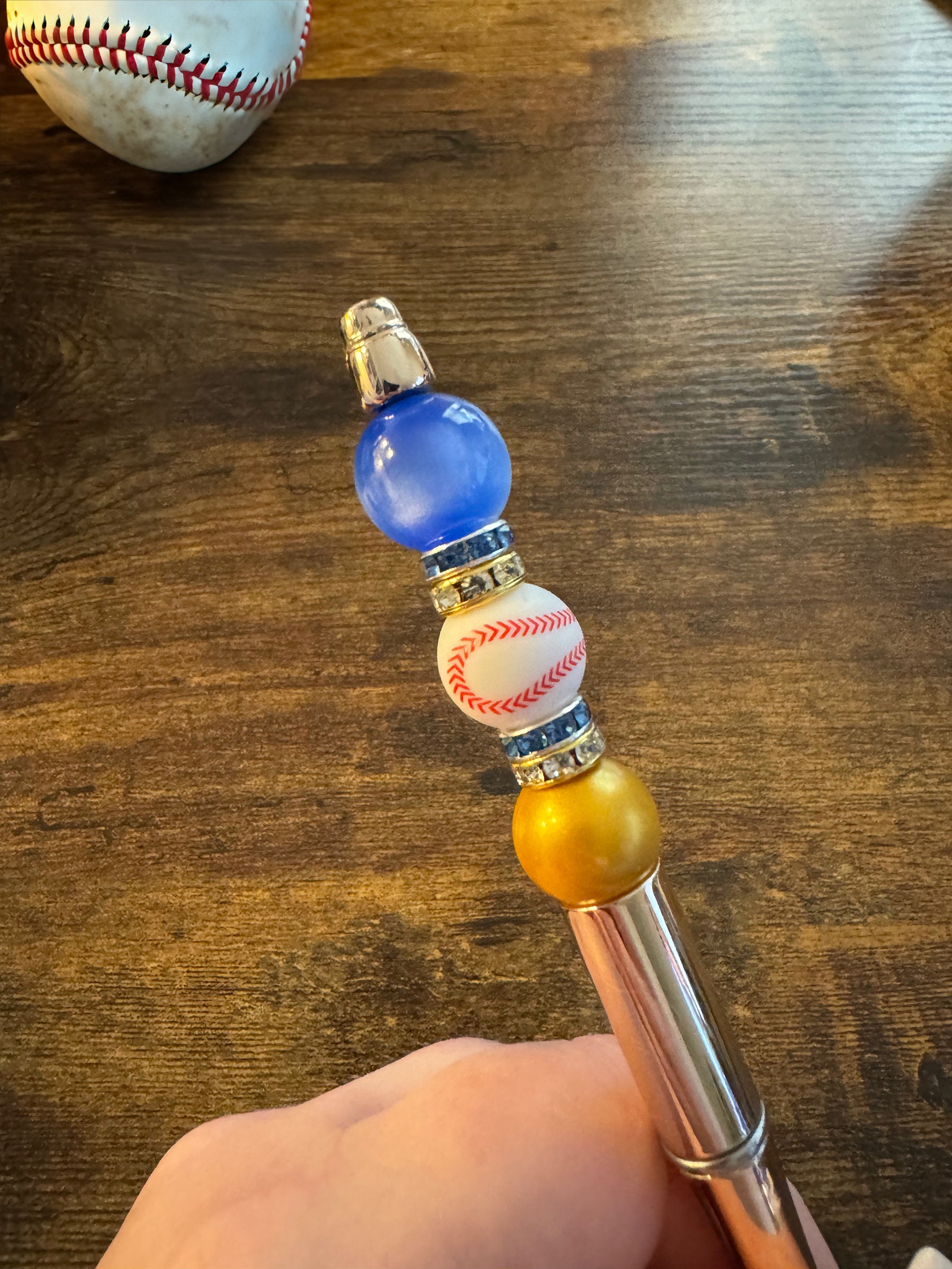 Baseball Pen (plus 15+ Beads) - Customizable Beadable Pen Kit (mystery ...