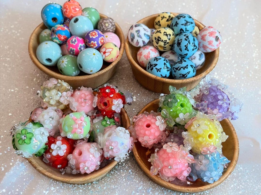 Nature's Sparkle Bead Pack (1 Focal Bead & 10+ Accent/spacer Beads ...