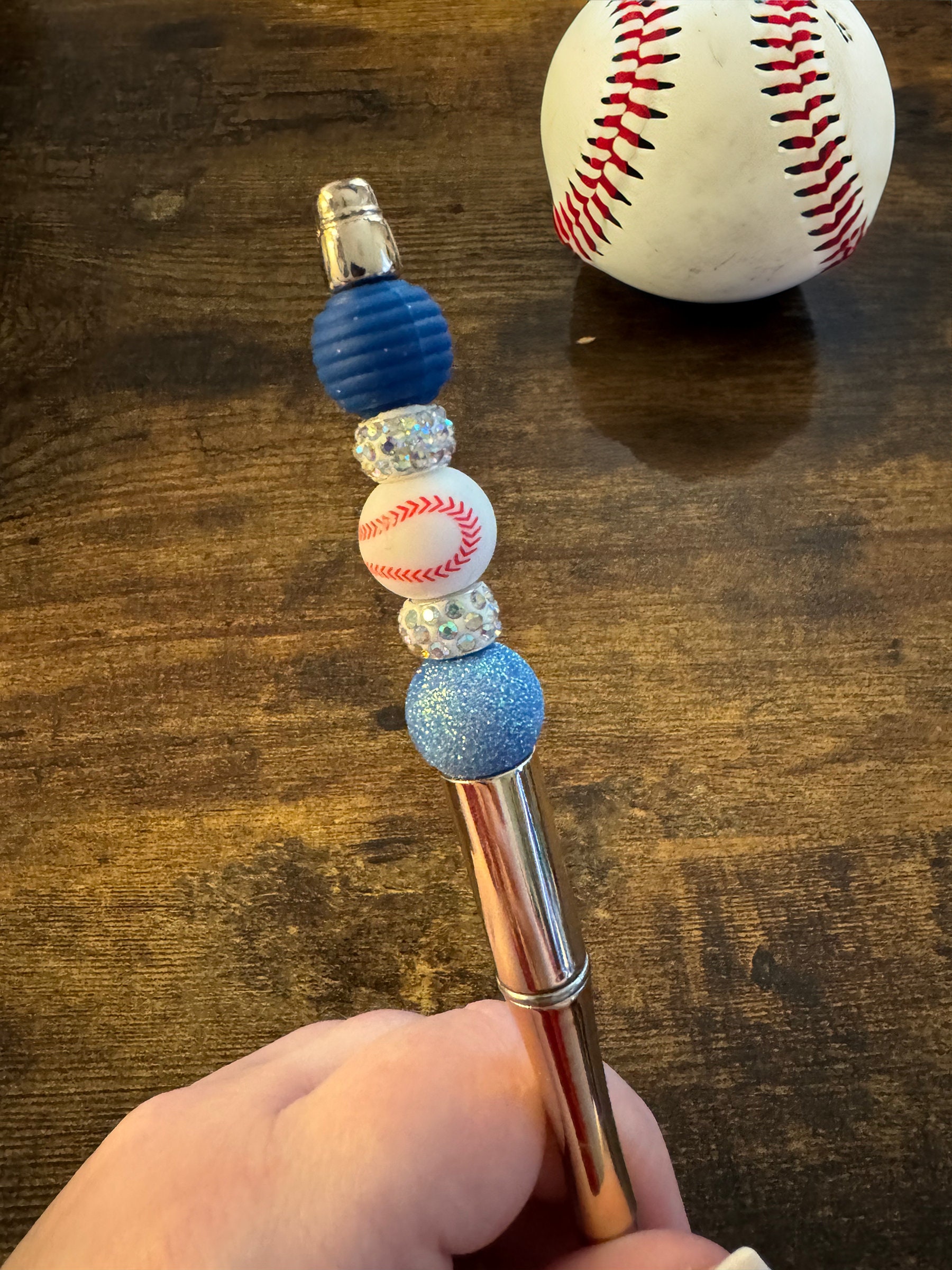 Baseball Pen (plus 15+ Beads) - Customizable Beadable Pen Kit (mystery ...