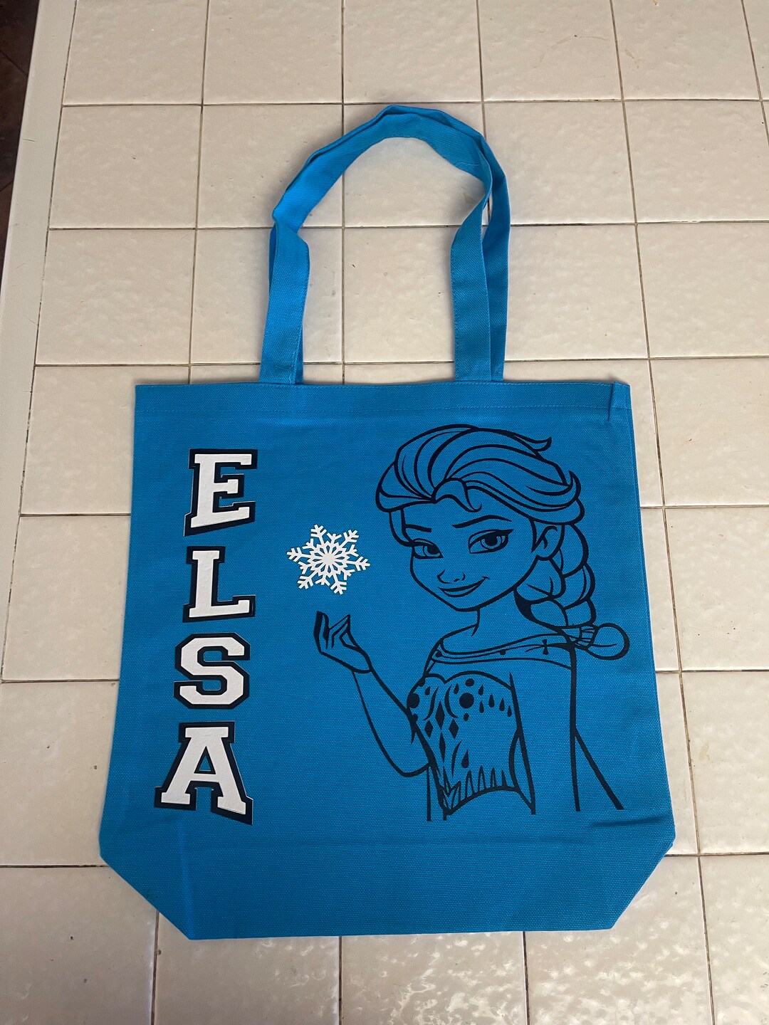 Elsa Frozen Tote Bag: Double-sided Vinyl Canvas Gift Bag - Etsy