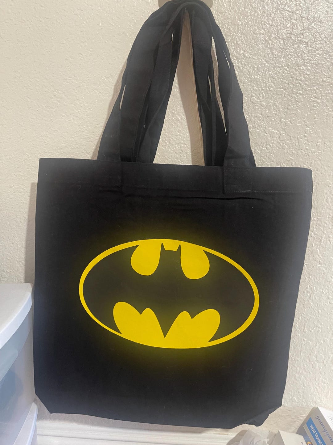 Batman Gift Bag/halloween Candy Bag/canvas Bag - Etsy