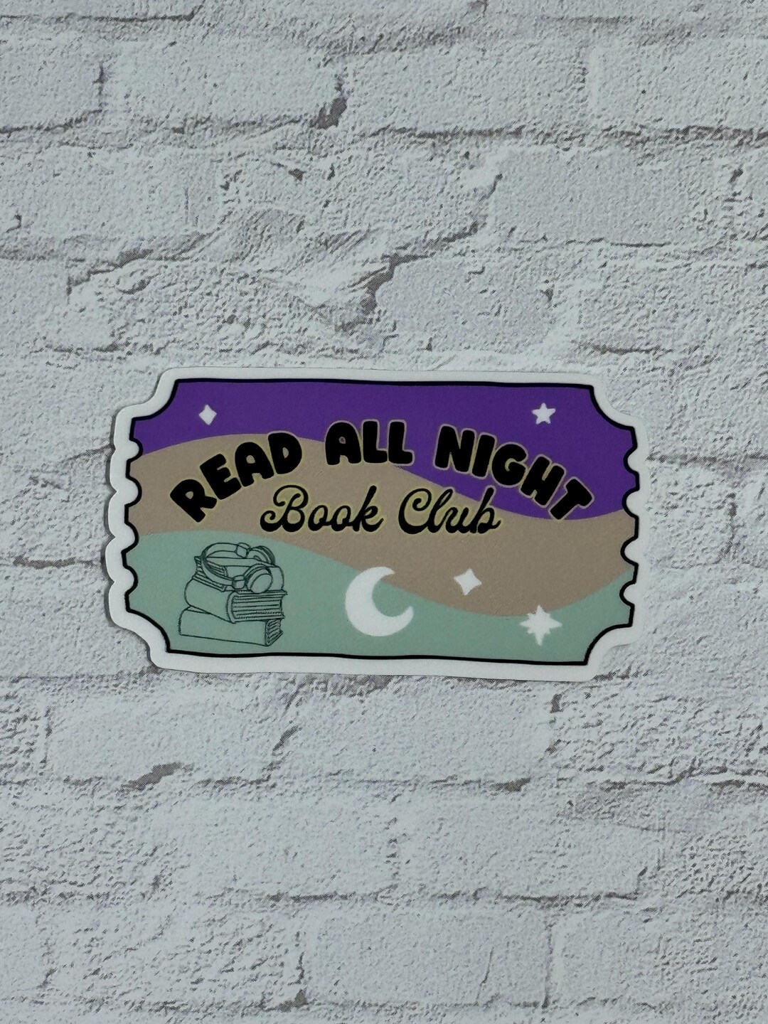 Read All Night Book Club Sticker, Bookish Vinyl Decal - Etsy