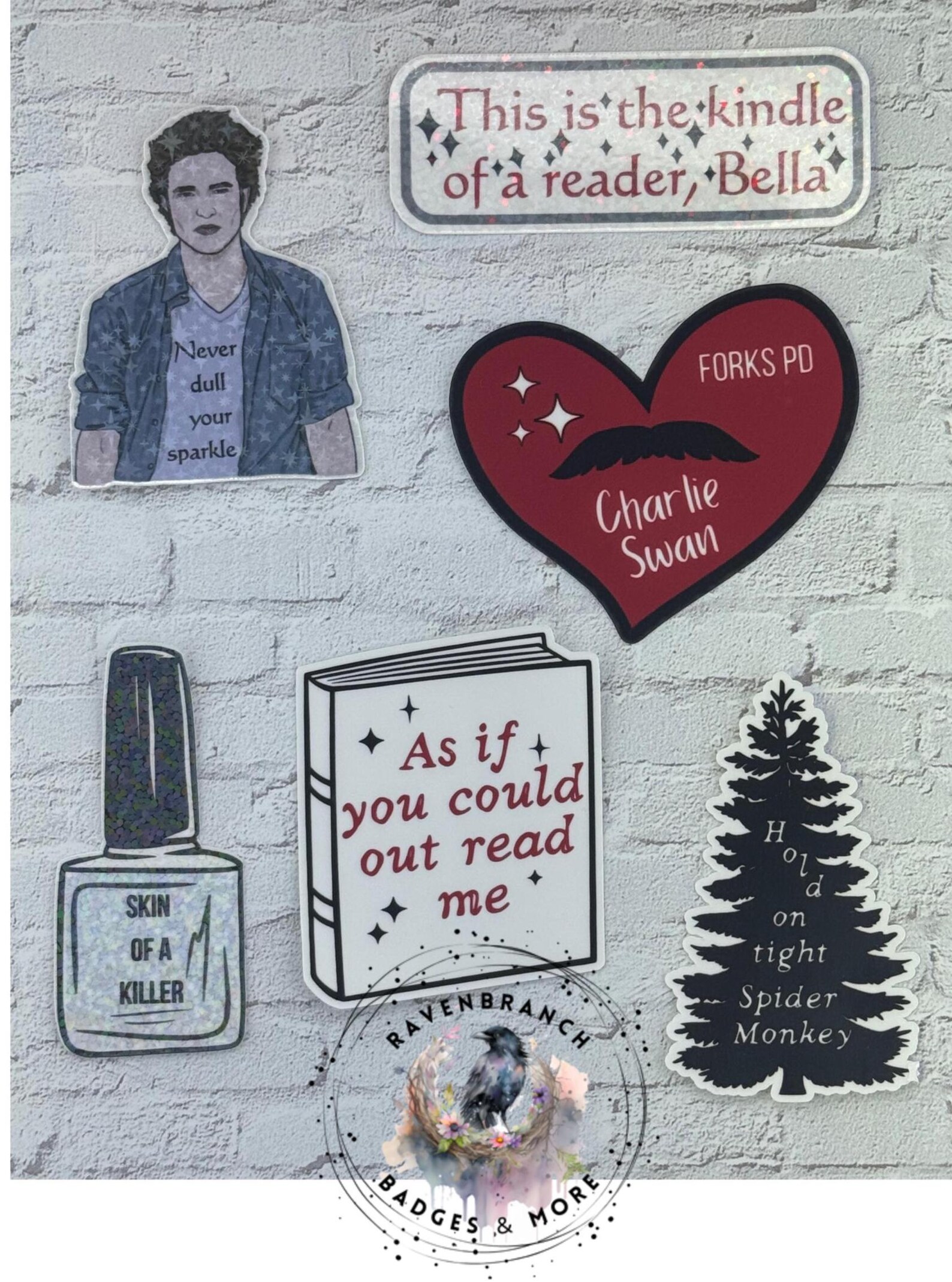 Twilight Stickers, Twilight Saga Inspired Sticker Set, Team Edward ...